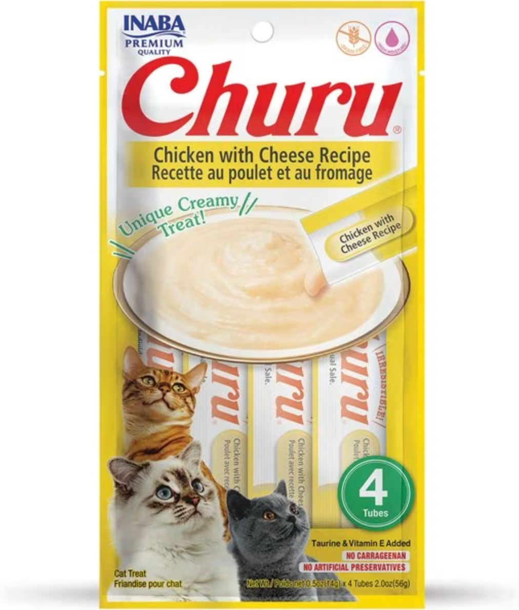 【INABA】Churu Purées Cat Treat - Chicken with Cheese - 2oz / 56g – PawPawDear