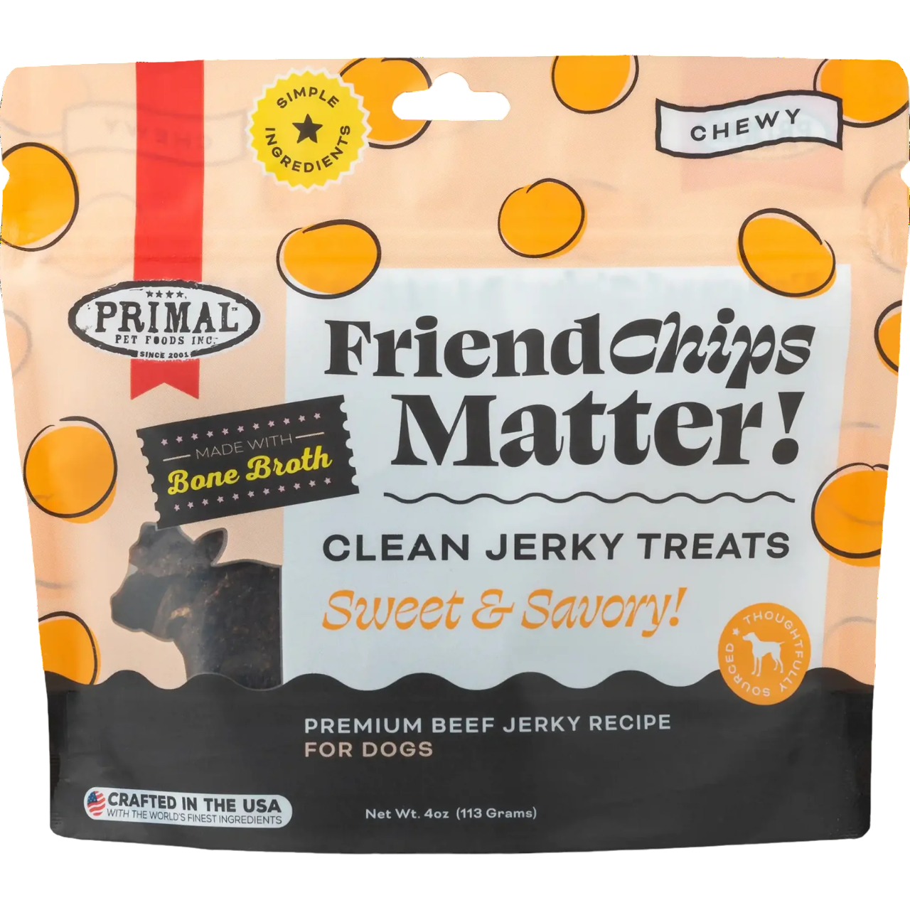 【PRIMAL】Friendchips Matter Clean Jerky Dog Treats – PawPawDear