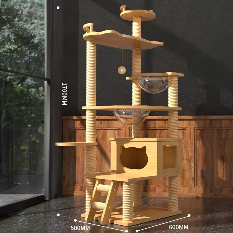Luxury Wooden Capsule Cat Tree 170CM – PawPawDear