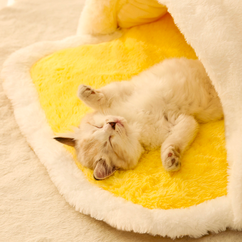 Cute Duck Fur Pocket Pet Bed – PawPawDear