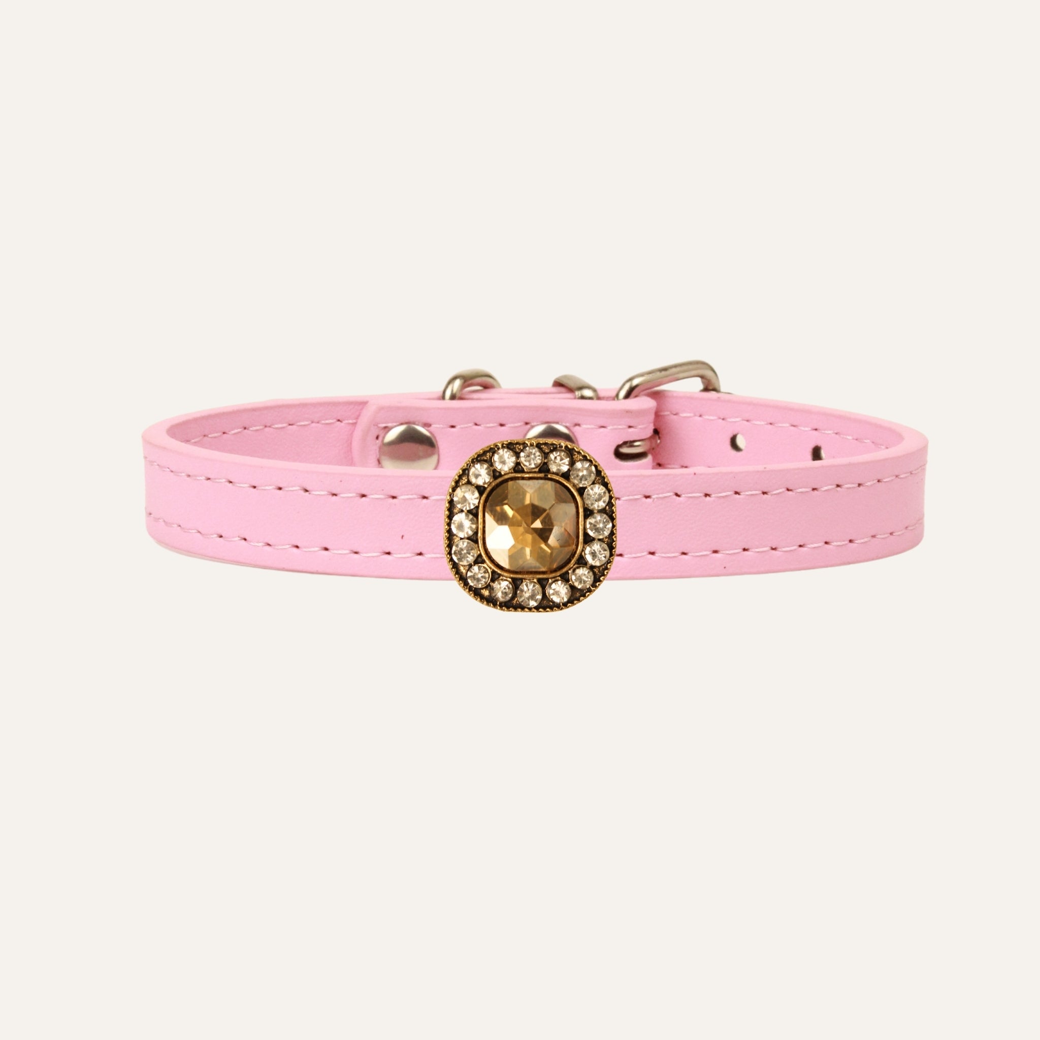 【Mori Cat】Luxury Cat Collar with Interchangeable Gem Charms-Pink ...