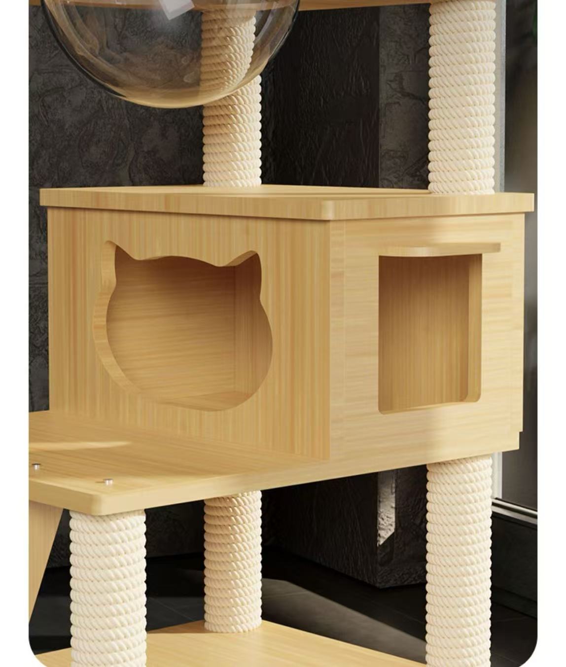 Ultimate Climbing Haven Spacious Wooden Cat Tree 170cm – PawPawDear