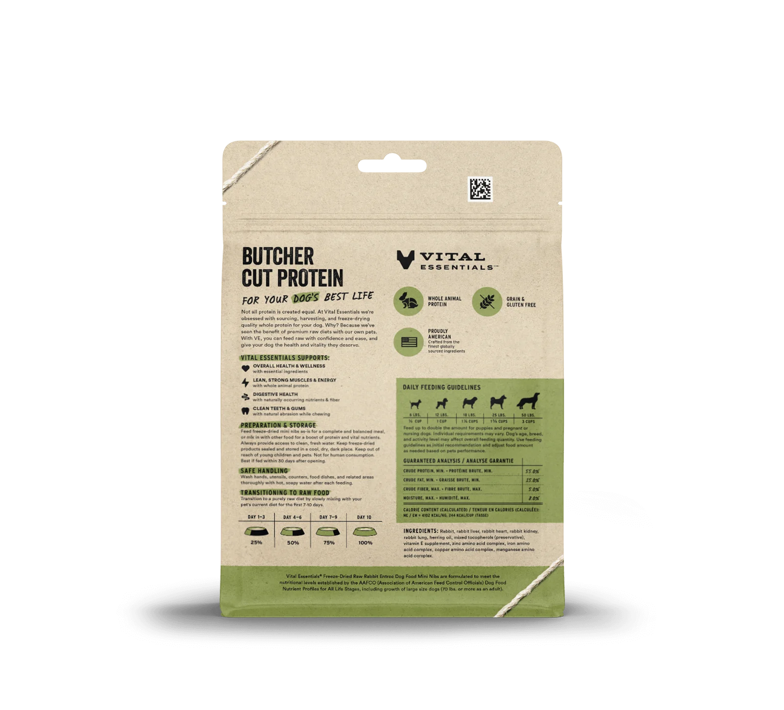 【VITAL ESSENTIALS VE】Dog - Freeze-Dried Raw - Rabbit Dinner Mini Nibs ...