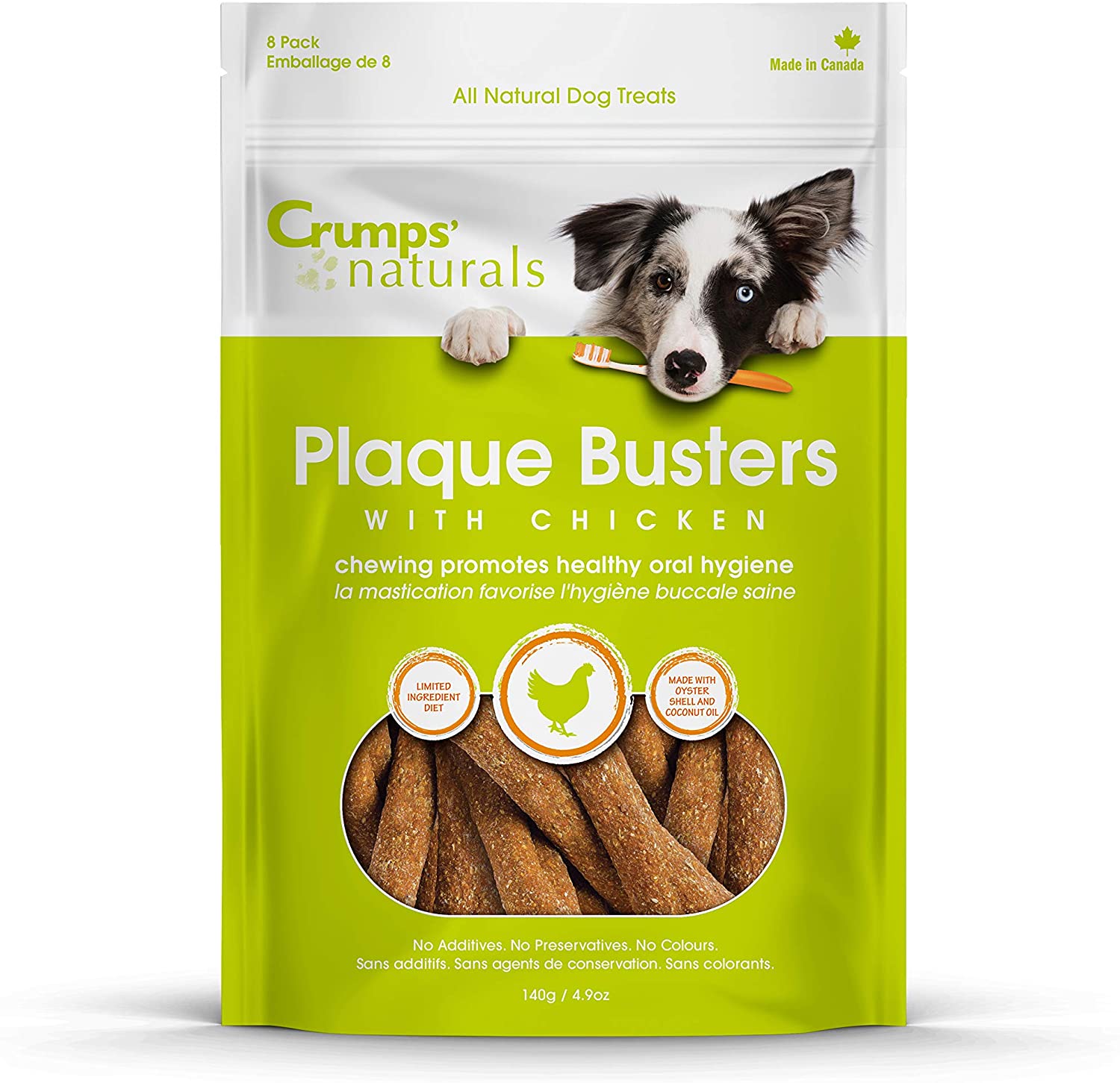 【Crumps' Naturals】Plaque Busters Chewing Dog Treat - Chicken – PawPawDear